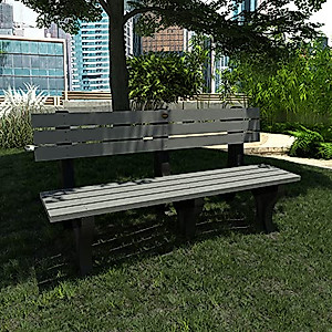 Sequoia Professional Aurora Park Bench, 6 ft, Coastal Teak