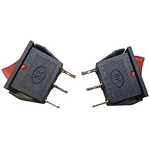 120927-24 120 Volt Rocker Switch Lighted On Off for Electric Fireplaces FMI Desa （2PCS ）