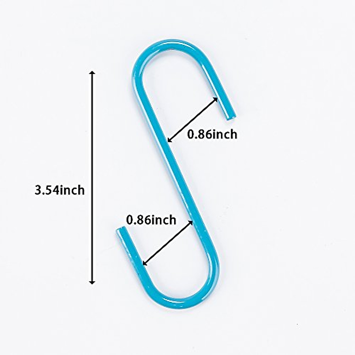 Soarhover 10 Pack S Shape Finish Steel Hanging Hooks for Kitchenware, Pots, Utensils, Plants, Towels, Gardening Tools, Clothes (Blue)
