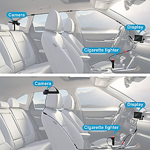 Baby Car Mirror, Baby Car Camera with 5'' HD Display, View Infant in Rear Facing Seat Baby Car Camera with Night Vision Function, Wide View, Easily Observe the Baby’s Move