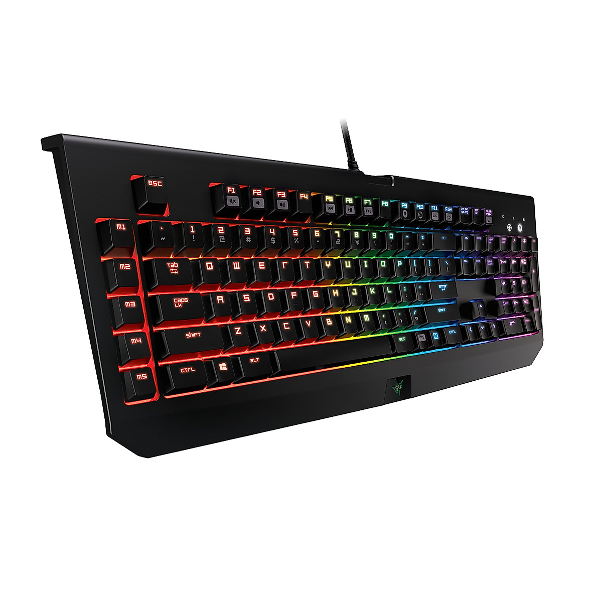 Razer BlackWidow Chroma: Clicky RGB Mechanical Gaming Keyboard - 5 Macro Keys Green Mechanical Switches (Tactile and Clicky)