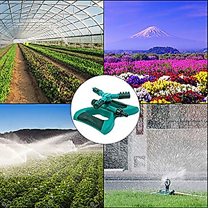 Garden Sprinkler Yard, Automatic 360 Rotating 3 Arms Adjustable Garden Water Lawn Sprinkler for Garden & Lawn Irrigation