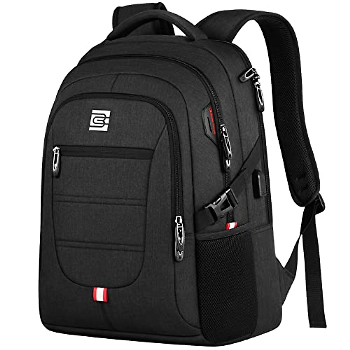 Bagsure Travel Laptop Backpack, Business Water Resistant Laptop Backpack with USB Charging Port, College Bag for Men & Women