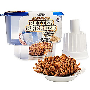 Onion Blossom Maker Set with The Original Better Breader Bowl - All-in-one Set includes Blooming Onion Slicer & Mess Free Batter Breading Station for at Home or On-the-Go - Perfect Coating Each Time