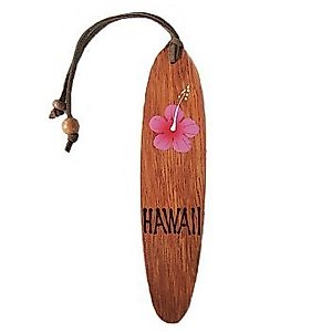 Hawaiian Koa Wood Hibiscus Flower Bookmark