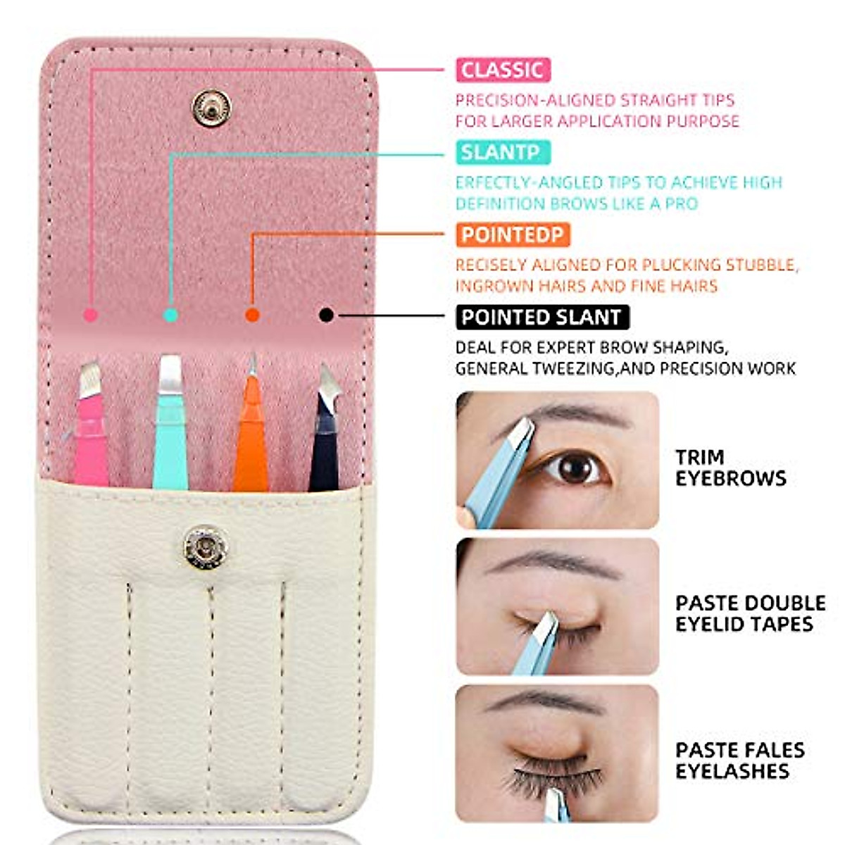 Eyebrow Kit,12 in 1 Eyebrow Tweezers Set, Professional Eyebrow Grooming Kit for Women and Men Includes Eyebrow Tweezers,Eyebrow Scissors,Eyebrow Brush,Eyebrow Razor,No Bend Hair Clips,Pocket Mirror