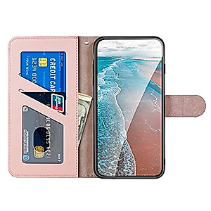 ONV Wallet Case Compatible with Samsung Galaxy S9 Plus - Deer Shinny Flip Leather Case with Cash Pocket Card Slot Wrist Strap Shockproof Stand Magnet Cover for Samsung Galaxy S9 Plus [MHL] -Redgold