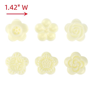 HNGSON Cookie Mold Cookie Stamps 6pcs,Adjustable Cookie Cake Mold 30g Cake Molder Dessert Biscuit Maker Decor Pastry Tool