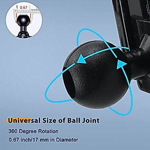 Design for Honda Civic 2022 2023 Air Vent Clip for Car Mount with Diameter 0.67 inch (17mm) Joint Ball Strong Vent Grip Stuck Lock Base for Most Car Phone Mount Holders 2022 2023 Civic Accessories