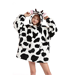 Shamdon Home Collection Blanket Hoodie Women,Wearable Hoodie Blanket,Sherpa Fleece Oversized Hoodie Blanket with Hood for Adult Teen