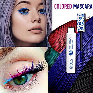 7 Colors Colorful Mascara Rainbow Colorful Waterproof Mascara 3D Fiber Lash Mascara Volume Eye lash