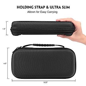 TYUOBOX Switch Carrying Case - Protective Hard Shell Travel Switch Case for Nintendo Switch/Switch OLED Console & Accessories, Carry 20 Games Cartridges Pouch, Black