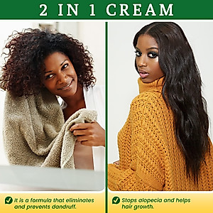 Kings Naturals Anti Dandruff and Hair Growth 10.5oz Moisturizing Hair and Scalp Treatment with Brown