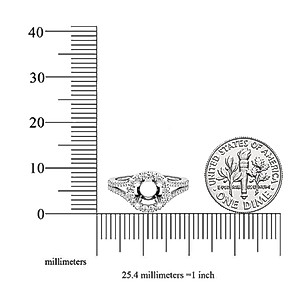 Dazzlingrock Collection 0.45 Carat (ctw) Round White Diamond Split Shank Semi Mount Engagement Ring for Her in 14K White Gold Size 5.5