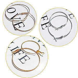 FANMAOUS 60Pcs Hoop Earring Findings Stainless Steel Earrings Beading Round Earrings Hypoallergenic Hoop Earrings Open Beading Hoop for Jewelry Making DIY Crafts Art Creation Girl