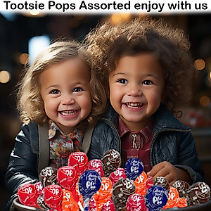 Tootsie Pops Assorted 6 Flavors and Roll Chocolatey - 2 LB, Peanut Free, Gluten Free Original, Allergy Friendly, Chocolate Mini Midgees, Individually Wrapped Party Candy