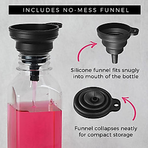 NYHI 12 oz 20 Count Clear Plastic Juice Bottles with Tamper Evident Caps Reusable Empty Drink Containers with Caps for Juicing Smoothies Water Iced Tea Lemonade Other Beverages