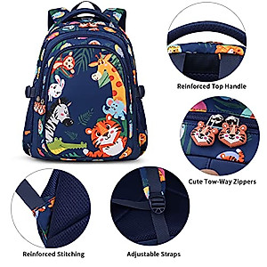 Kids Backpack for Boys Elementary Kindergarten Cute Lightweight zoo Dinosaur Preschool School Bag 16 inch Multifunctional Large Capacity Waterproof Durable Travel Backpack