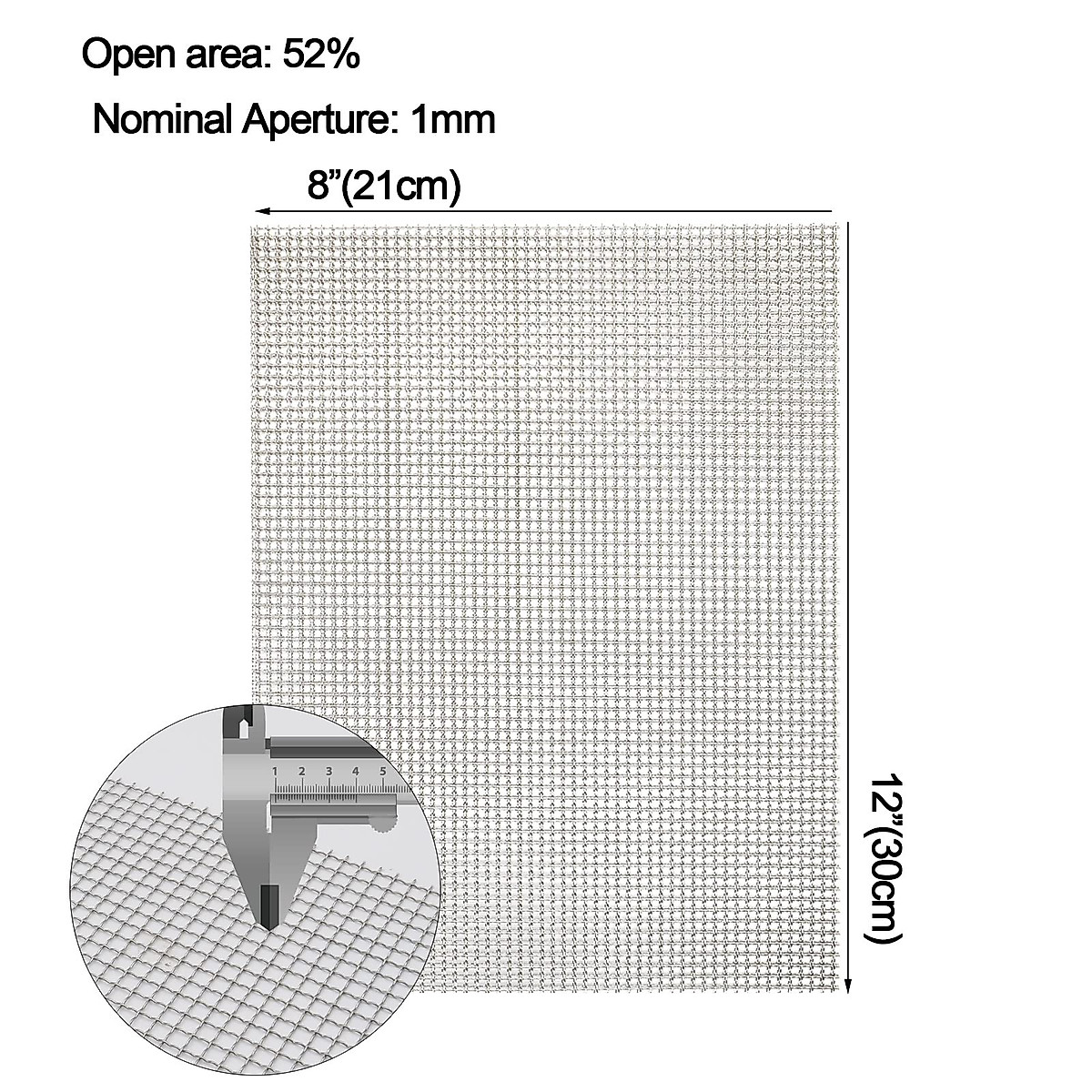 4 Pieces 20 Mesh 8.2”X11.8” (21cmX30cm) Wire Mesh, Sturdy Metal Mesh Sheets for DIY Projects 304 Stainless Steel No Rust Mesh Screen