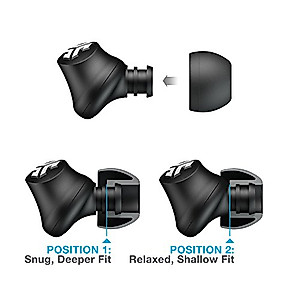 JLAB Audio JBuds2 Premium in-Ear Earbuds Guaranteed Fit, Guaranteed for Life - Black