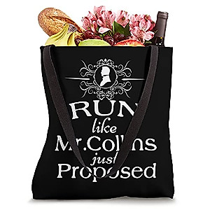 Funny Jane Austen Pride & Prejudice Mr. Darcy Mr. Collins Tote Bag