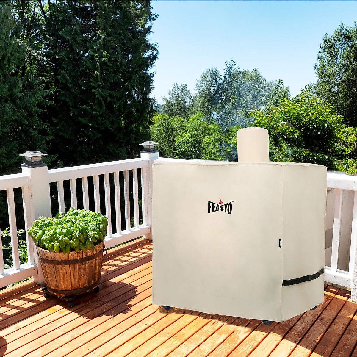 Outdoor Dining Cart Cover for Feasto Modular Outdoor Kitchen Sink Station, Heavy Duty Waterproof Cover for Feasto Dining Cart, Beige (L36”xW26.5”x H45”)