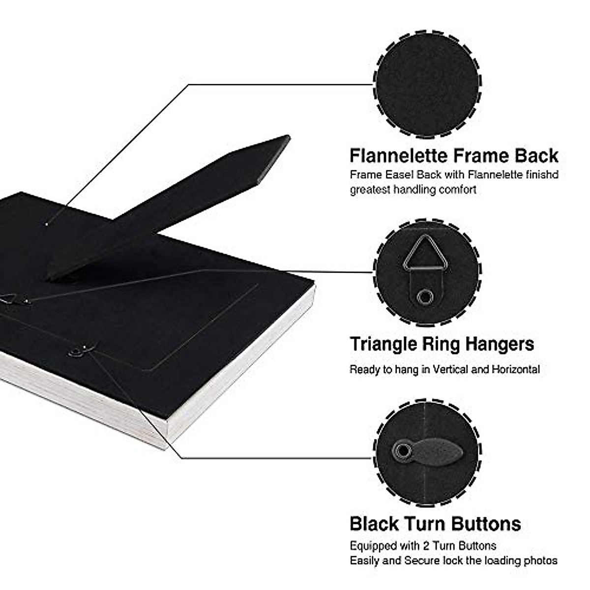 LaVie Home 5x7 Picture Frames (1 Pack, Distressed White) Rustic Photo Frame Set with High Definition Glass for Wall Mount & Table Top Display