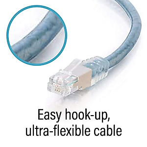 C2G RJ11 Modem Cable For DSL Internet - Connects Phone Jack To Broadband DSL Modems For High Speed Data Transfer - 7ft Long Ethernet Network Cable With Double-Shielding To Reduce Interference - 28721