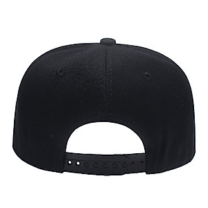 Custom Team Snapback Personalized Embroidered Hip Hop Flat Brim Baseball Hats Black
