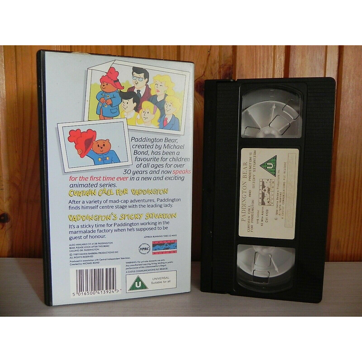 PADDINGTON BEAR - CURTAIN CALL - STICKY SITUATION - KIDS VIDEO - CASTLE 4139 VHS