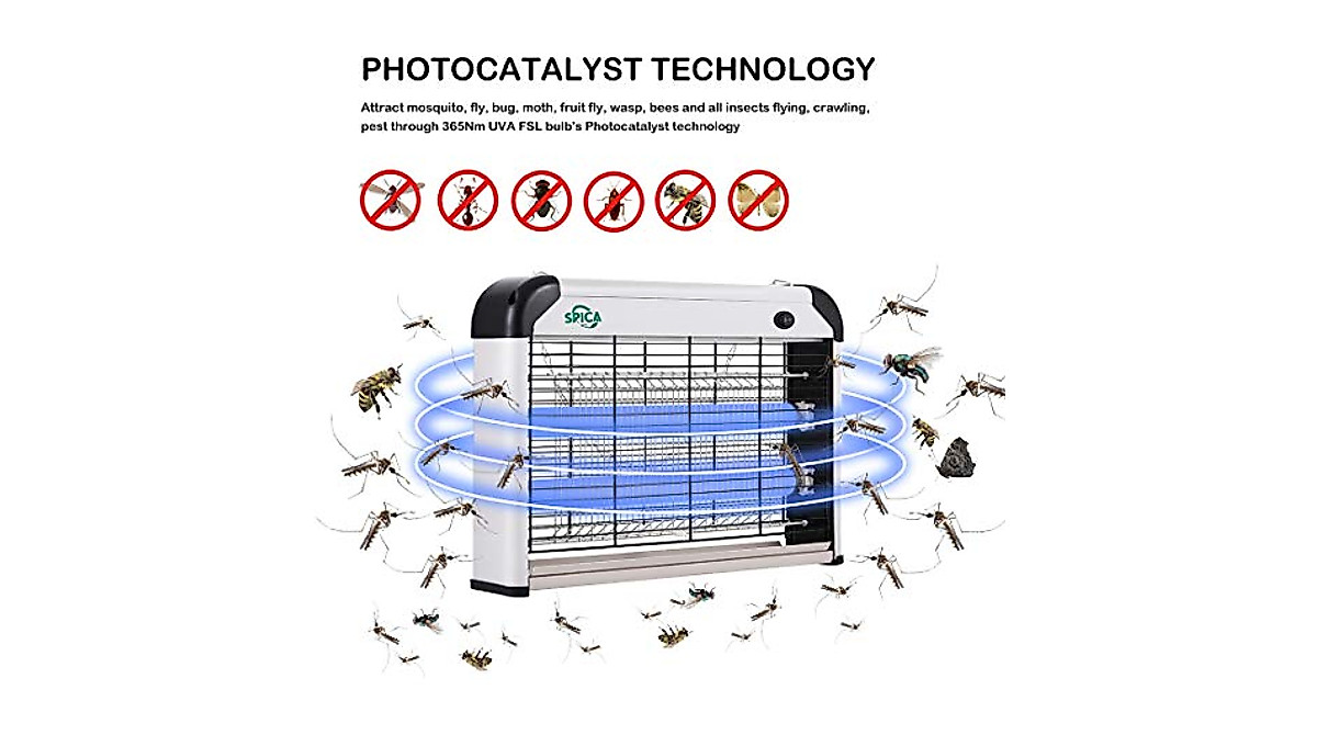 SPICA 2 Pack Insect Killer Bug Zapper Indoor - Effective Mosquito & Fly ...