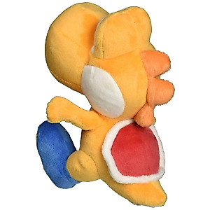 Little Buddy 1390 Super Mario All Star Collection 7" Orange Yoshi Plush