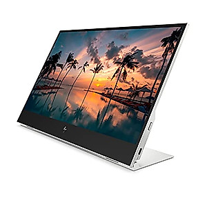 HP E14 G4 FHD (1920 x 1080) Portable Travel Monitor Bundle with 2 USB Type-C, Black Marble Bluetooth Folding Wireless Keyboard, and Black Pebble M355 Bluetooth Wireless Mouse