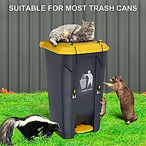 EDICHI Trash Can Lid Lock, Metal Outdoor Bear Proof Trash Can Lock – Universal Fit, Durable Nylon Coated Wire Rope, Trash Can Locks for Animals, Raccoons, Squirrels, Dogs – 2 Pack