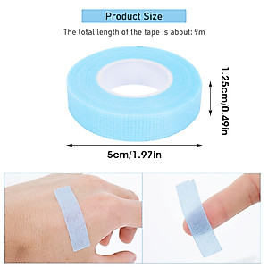 WLLHYF 6 Rolls Eyelashes Extension Tape， Breathable Medical Microporous Tape Sensitive Skin Tape Adhesive Fabric Lash Tape for Professional Individual Makeup Eye Lashes Tools