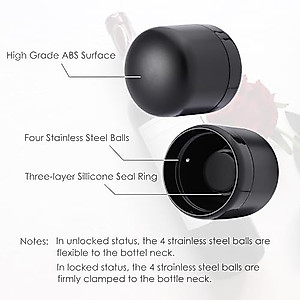 Hosslearlear Wine Stoppers for Wine Bottles, Silicone Reusable Corks Wine Preserver, Cute Wine Accessories - Set of 2