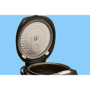 Reishunger Digital Rice Cooker and Steamer, Black, Timer - 8 Cups - Premium Inner Pot, Multi Cooker with 12 Programs & 7-Phase Technology for Brown Rice, Soups, Grains, Oatmeal & more - 1-8 People