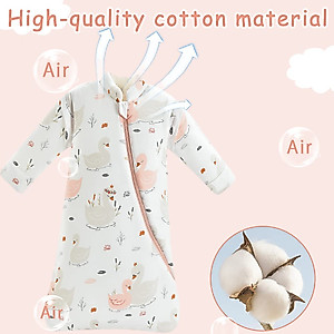XIFAMNIY Tog 2.5 Baby Wearable Blanket Toddler Kids Sleeping Bag Detachable Long Sleeve Swaddle 0-5T…