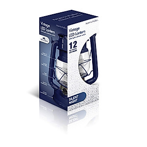 Northpoint 12-LED Lantern Vintage Style, Dark Blue, 10"x6"x6"