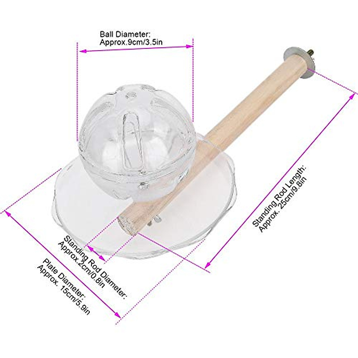 Bird Foraging Ball, Creative Buffet Party Food Feeder Swing Toys Durable Bite Resistant Standing Rod Toys for Training