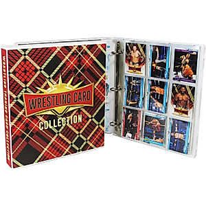 UniKeep WWE WrestleMania Themed Collectible Card Storage Binder - Comes With 20 Card Pages (Tartan)