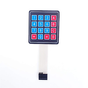 ANGEEK 5 Pcs 16 Key Membrane Switch Keypad 4X4 Matrix Keyboard for arduino DIY Kit