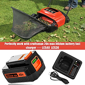 40V 3.0Ah Replacement Battery for Black and Decker 40V Battery LBX2040 LBXR36 LBXR2036 LST540 LCS1240 LBX1540 LST136W Compatible with Black Decker 40V String Trimmer Mower Tools(Orange)