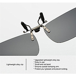 NEWON 3 PACK, Clip on Flip up Polarized Sunglasses For RX Eyeglasses, UV Protection Shades Lens Over Prescription Glasses, Black+Blue mirror+Yellow