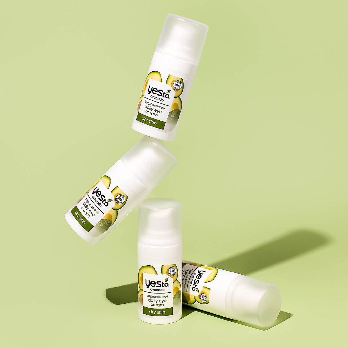 Yes To Avocado Daily Eye Cream, Fragrance-Free, Hydrating & Smoothing, with Hyaluronic Acid & Omega 3, 0.5 Fl Oz