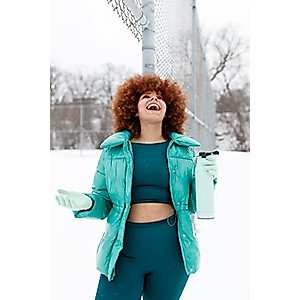 ZULU Ace Vacuum Insulated Stainless Steel Water Bottle with Leak-Proof Locking Lid and Removable Base, Yucca, 24oz