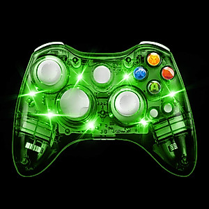 Wireless Game Controller Compatible with Xbox 360 Console Slim and PC Windows 7/8/10 blue (Green)