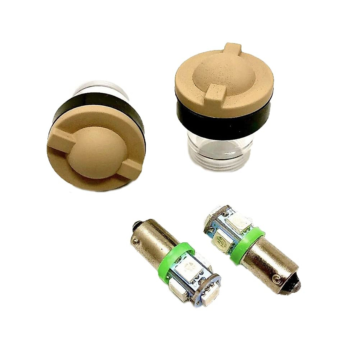 DASH BULB & LENS - 6 PART KIT - TAN- MILITARY HUMVEE M998