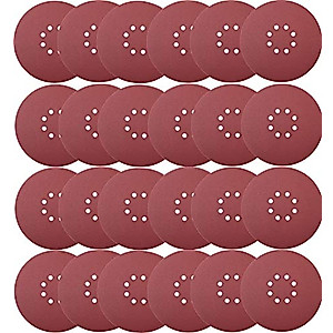 Tonmp 50 PCS 120 Grit 9 Inch 8 Hole Hook-and-Loop Sanding Discs Sandpaper -Premium Aluminum Oxide Sander Paper for Drywall Sander (120 Grit - 50 Pack)