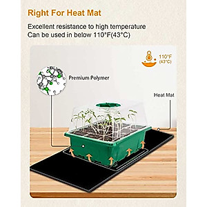 DOMMIA Seed Starter Tray, Reusable Seed Starter Kit with Adjustable Humidity Dome, Transparent Vegetable Propagator Trays, Space-Saving Mini Agriculture Plant Germination Equipment for Seeds Growing